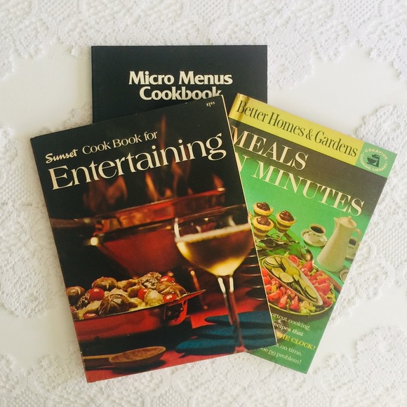 Kitchen | Vintage Cook Books Set Of 3 Coffee Table Cookbooks | Poshmark